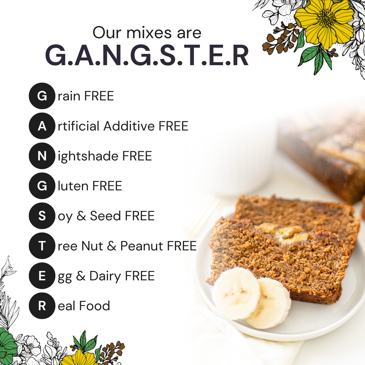 VEGAN Banana Bread Mix | Eat G.A.N.G.S.T.E.R