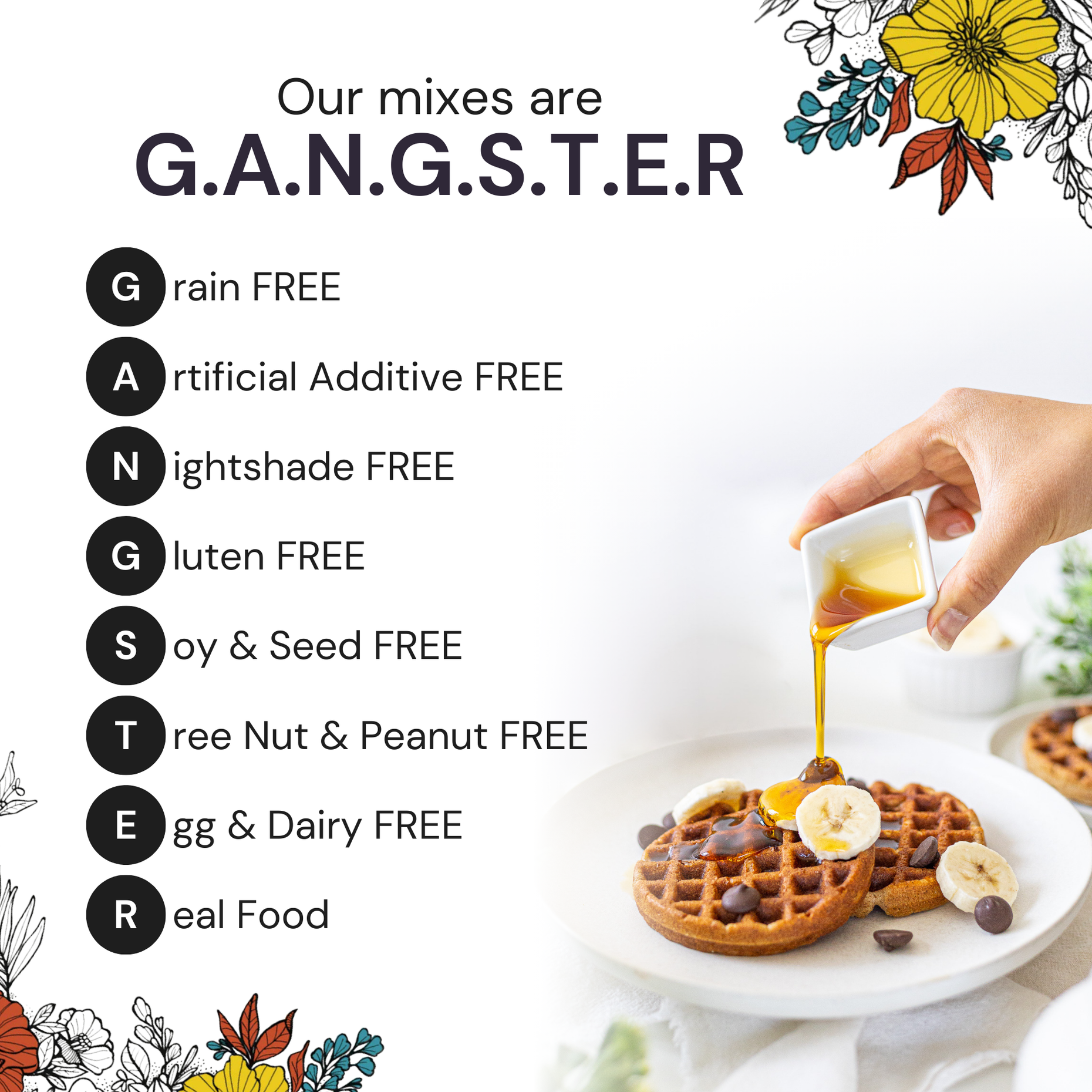 NEW Vegan Pancake & Waffle Mix – Eat G.A.N.G.S.T.E.R. Shop